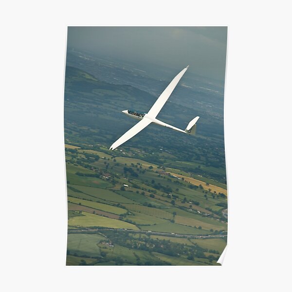 "Gliders thermaling over English countryside." Poster for Sale by ...