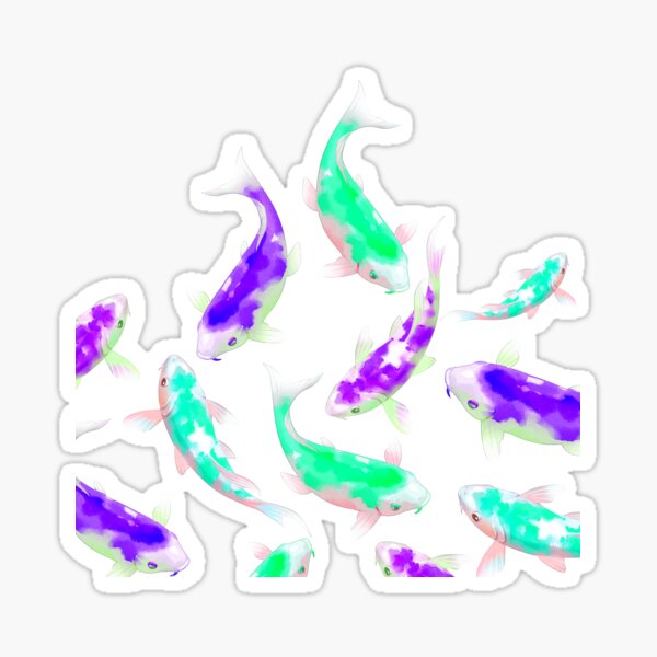 "Koi Carp Cyberpunk Japan" Sticker for Sale by ShirtVibes | Redbubble