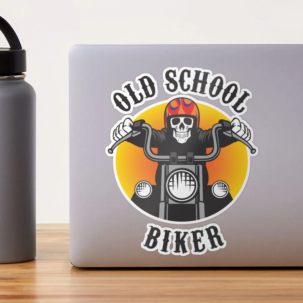 Old School Biker Stickers