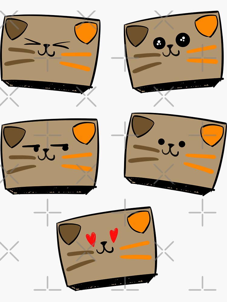 "cuptoast cat pack" Sticker for Sale by shirtscom | Redbubble