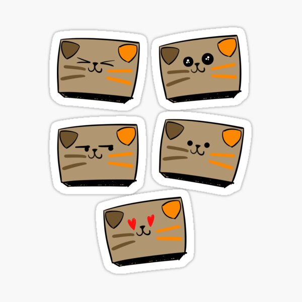 "cuptoast cat pack" Sticker for Sale by shirtscom | Redbubble