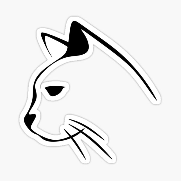 "cat logo" Sticker for Sale by Louvyan | Redbubble