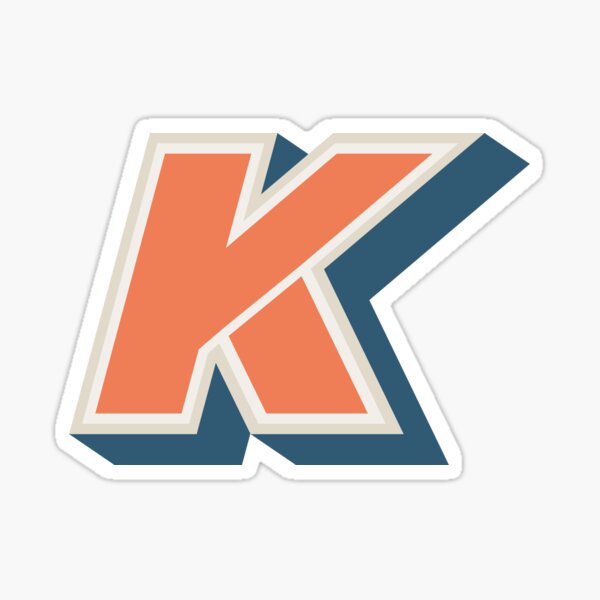 "Retro letter K - Style 1" Sticker for Sale by DuyCDang | Redbubble