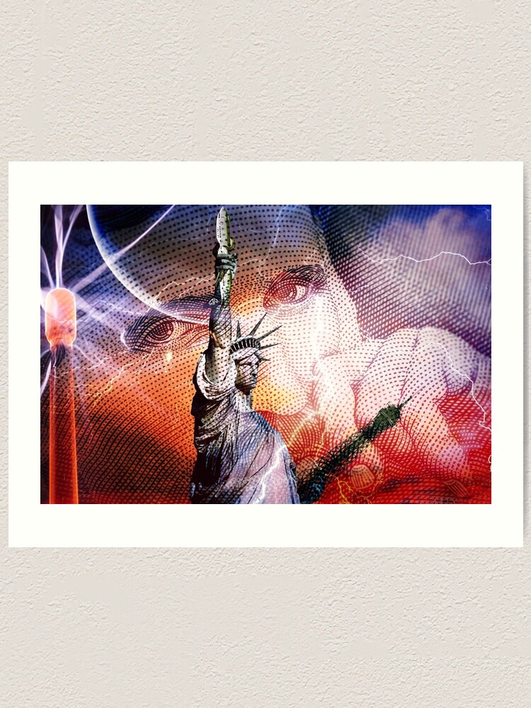 "Nikola Tesla Inspirational Figure- Statue Of Liberty" Art Print for ...