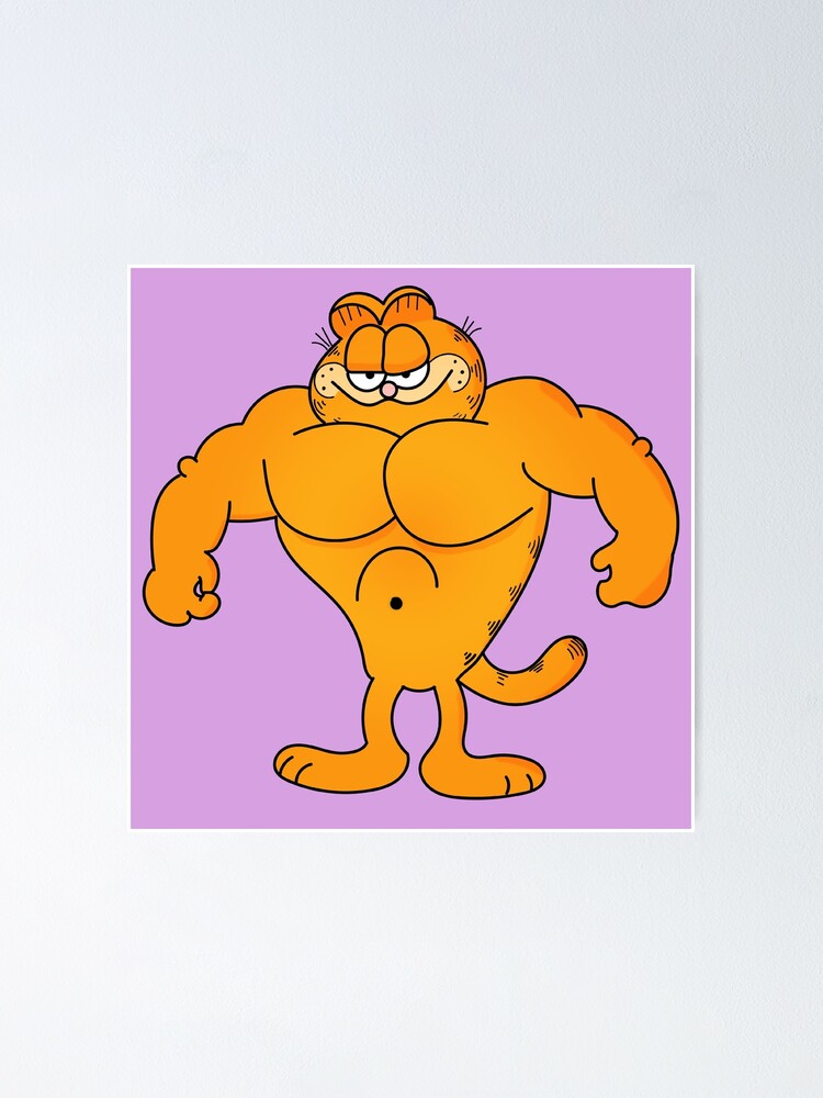 "90s Buff Garfield" Poster for Sale by Wynthose | Redbubble