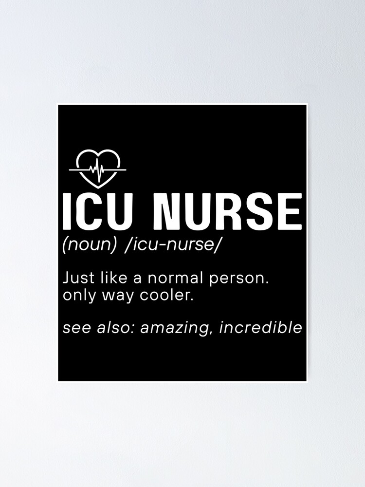 "Funny ICU Nurse Definition Hospital RN Medical Intensive Care Unit ...