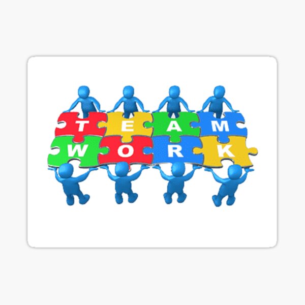 "Teamwork" Sticker by zuev-shop | Redbubble