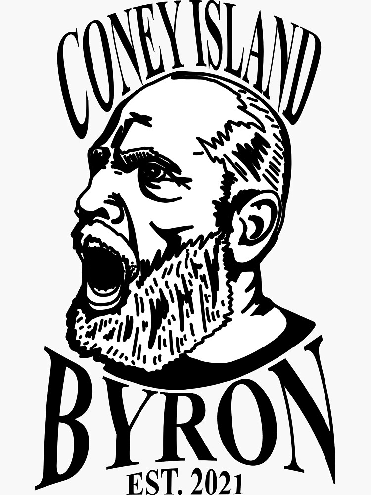 Pegatina «Joe Byron Coney Island Meme - Dibujos animados crudos» de ...