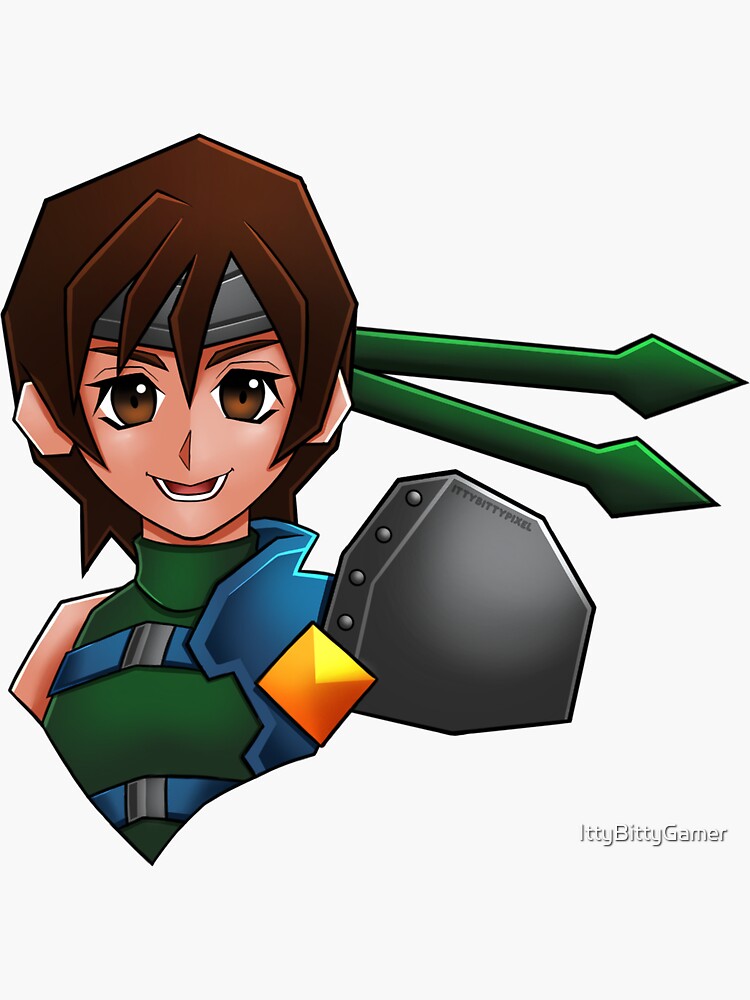 "Low Poly Yuffie" Sticker for Sale by IttyBittyGamer | Redbubble
