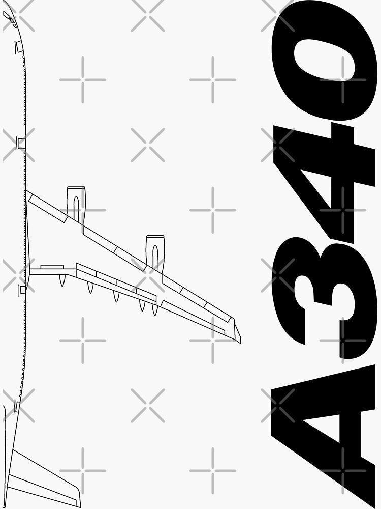 "Airbus A340" Sticker by magazinecombate | Redbubble