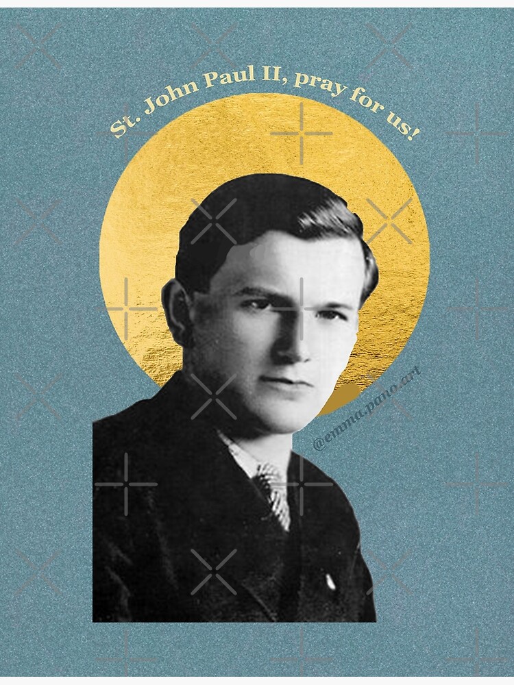 "Saint John Paul II Holy Card Design" Poster for Sale by emma-pano ...