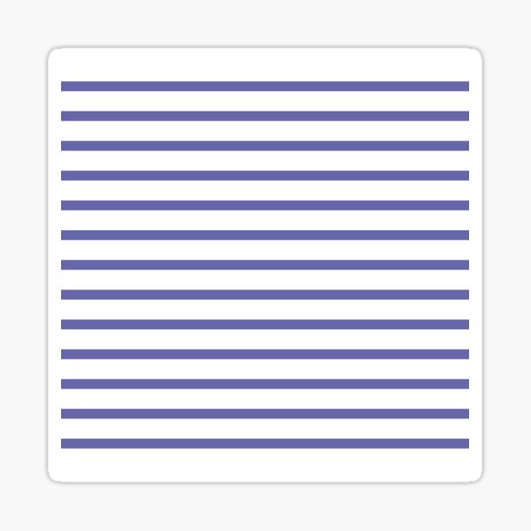 "Horizontal Stripes (Pantone Very Peri/White)" Sticker for Sale by ...
