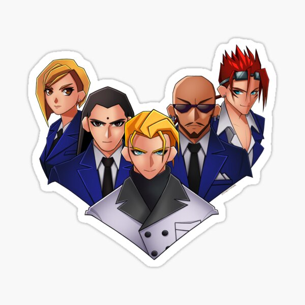 "Low Poly Shinra and Turks" Sticker for Sale by IttyBittyGamer | Redbubble