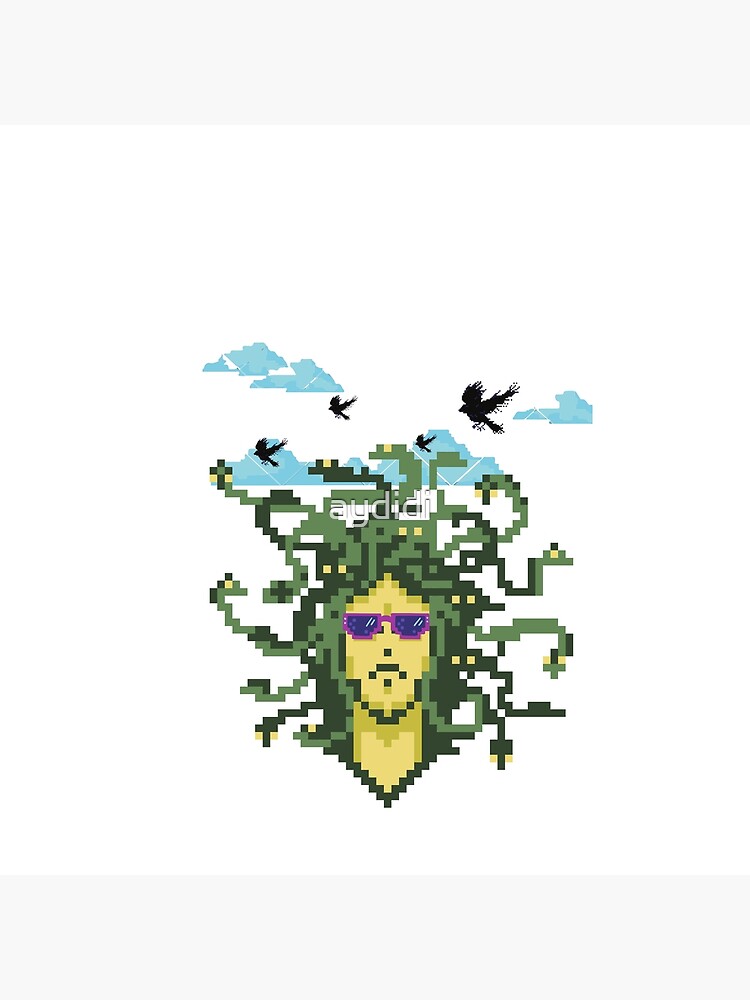 "Emblem Medusa pixel , funny pixel art " Art Print for Sale by aydidi ...