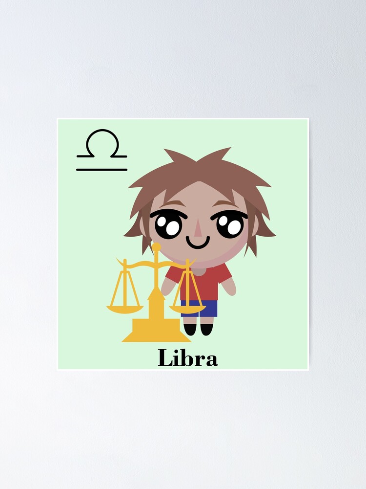 "Libra boy Zodiac Sign Cute" Poster for Sale by MikaelSh | Redbubble