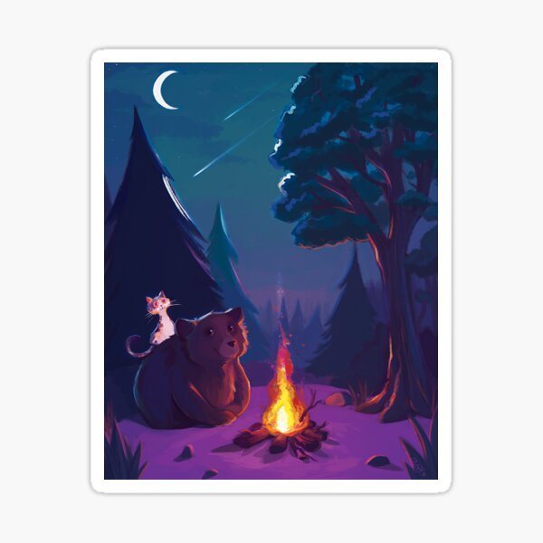 "Unlikely Friends" Sticker for Sale by BaygelsArts | Redbubble