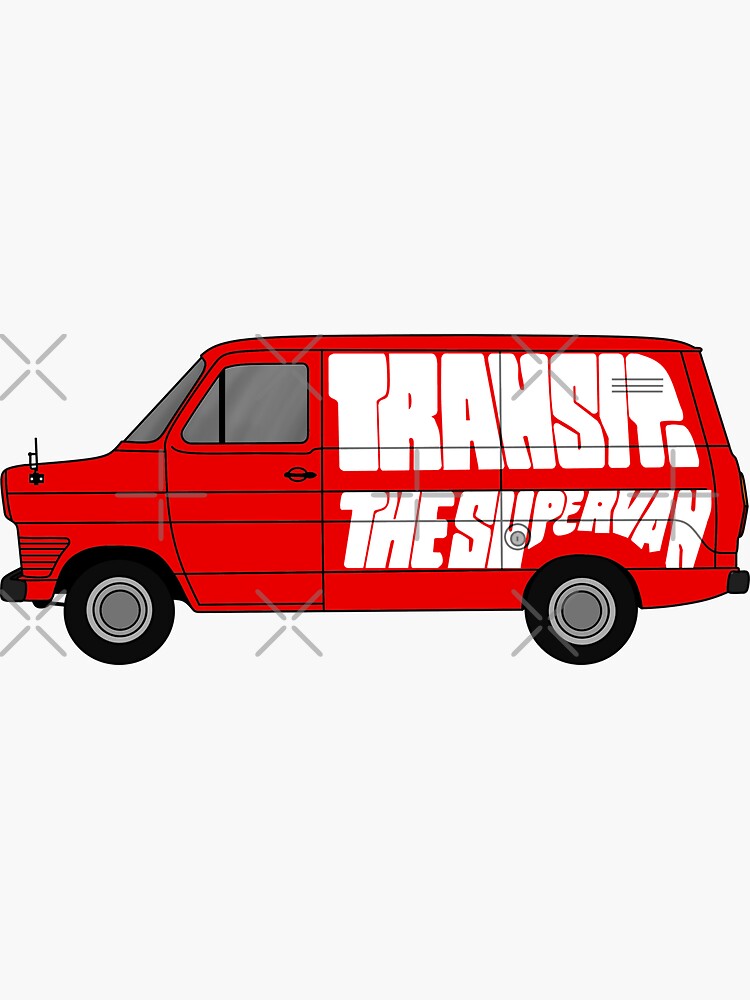 "transit the supervan" Sticker for Sale by WilArt02 | Redbubble
