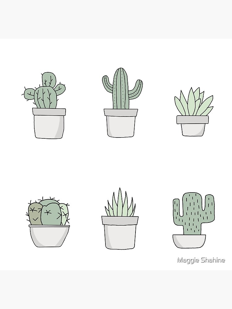 "cacti sticker pack" Poster for Sale by maggieshahine | Redbubble