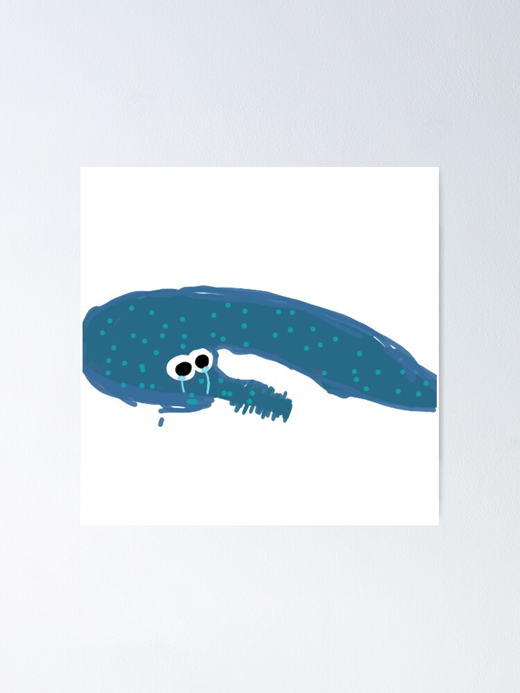 "Cute Blue Worm With Spots" Poster for Sale by mothmonster | Redbubble