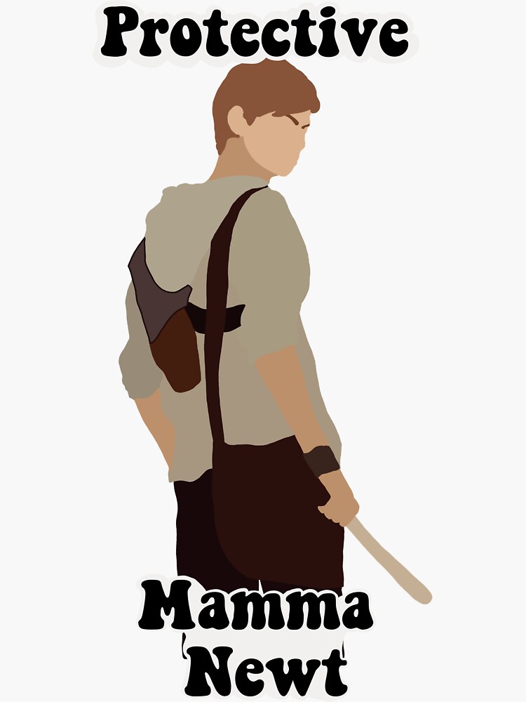 "Mamma newt cute maze runner tmr protect" Sticker for Sale by freggy13 ...