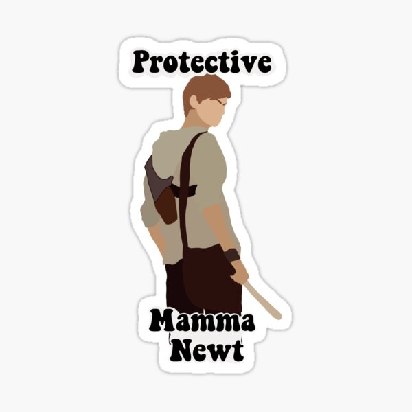 "Mamma newt cute maze runner tmr protect" Sticker for Sale by freggy13 ...