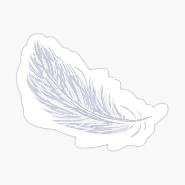 "amok White feather purified " Sticker for Sale by akumacamembert ...