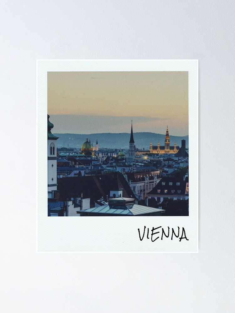 "Vienna Film White Frame Souvenir" Poster for Sale by CitiesOnFilm ...