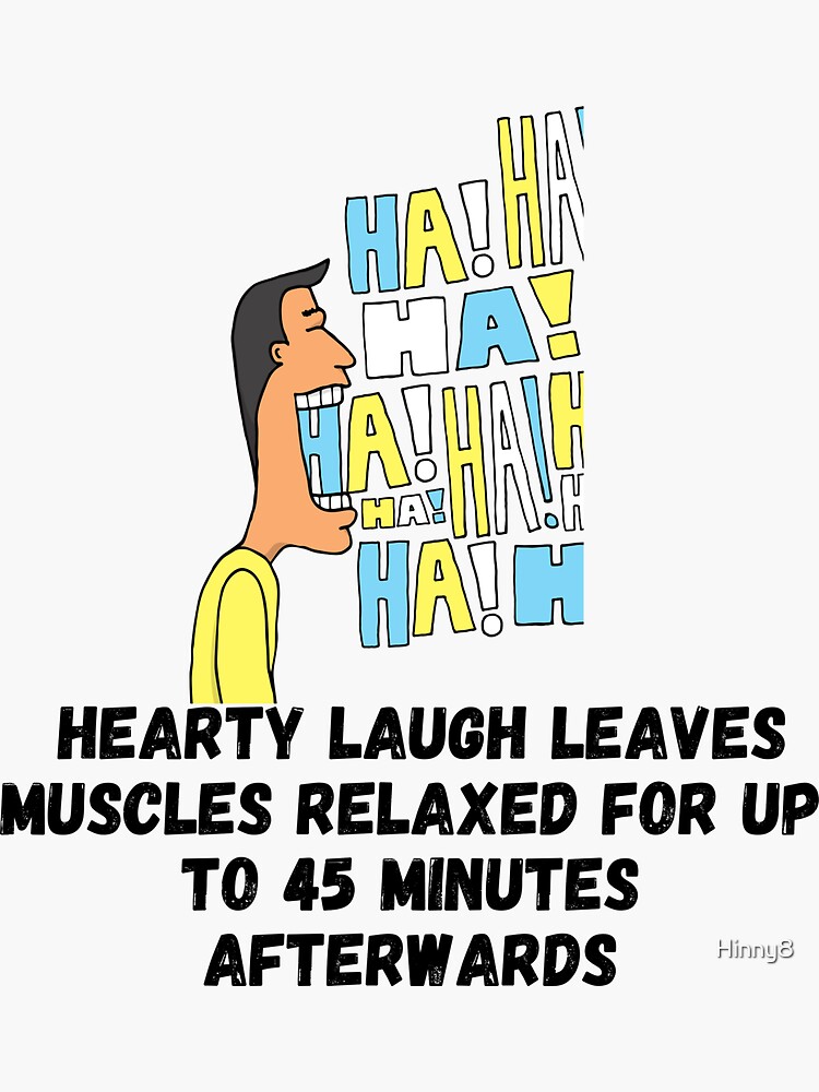 "Laughter therapy, Leaves muscles relaxed." Sticker for Sale by Hinny8 ...