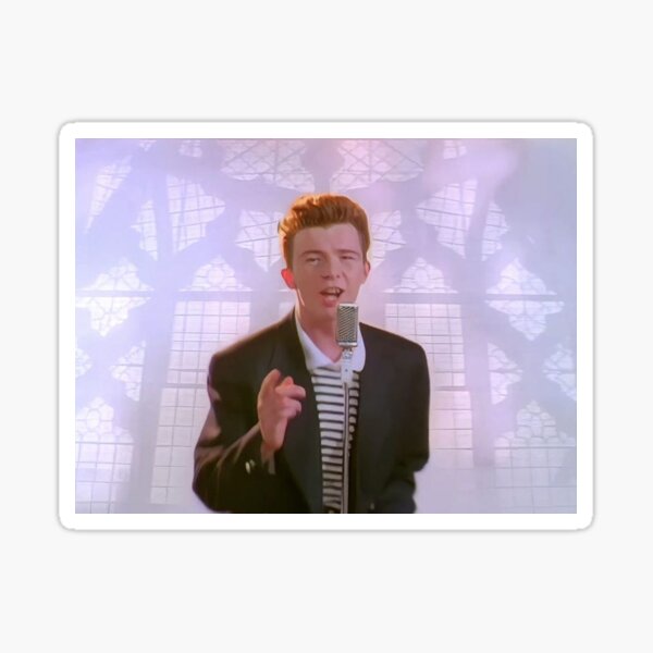"Rick Astley" Sticker by bluemoon404 | Redbubble