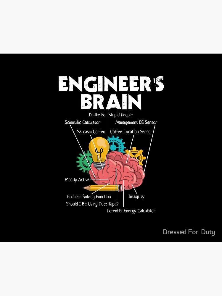 "Engineer's Brain Funny Engineering Repair Process" Poster by kdiamond1 ...