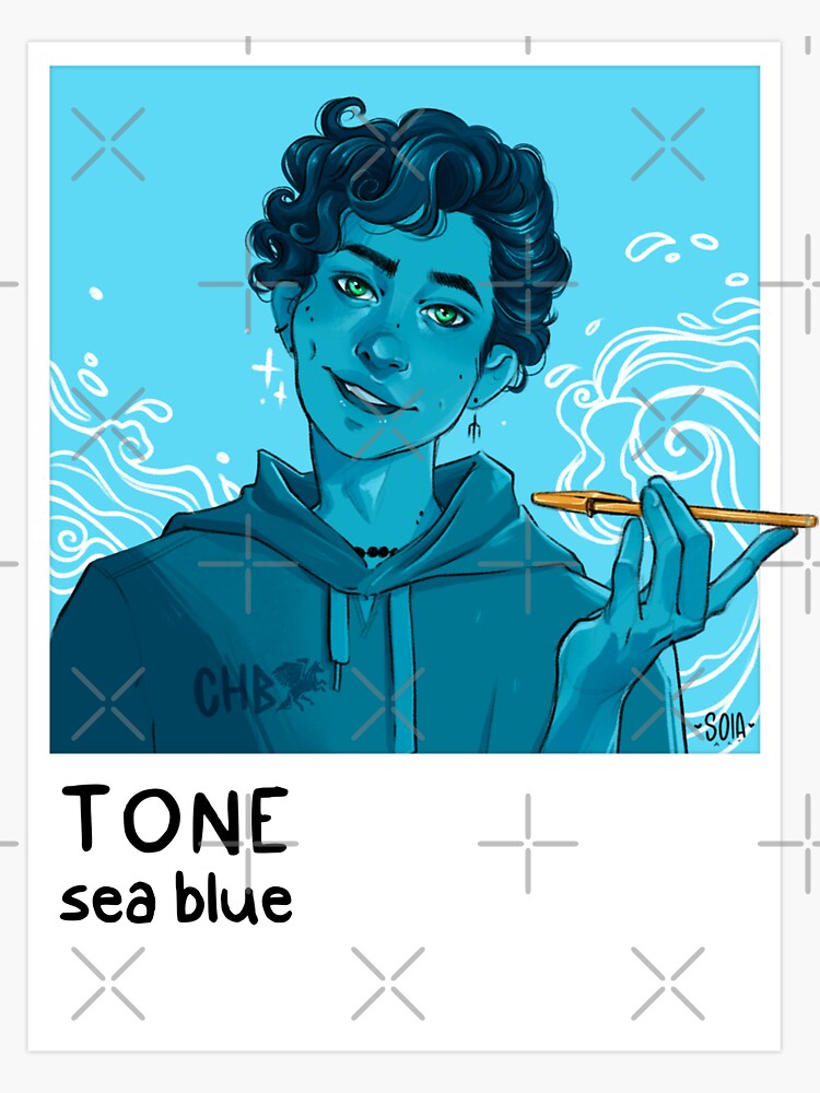"Pantone inspired blue percy" Sticker for Sale by soia-shop | Redbubble