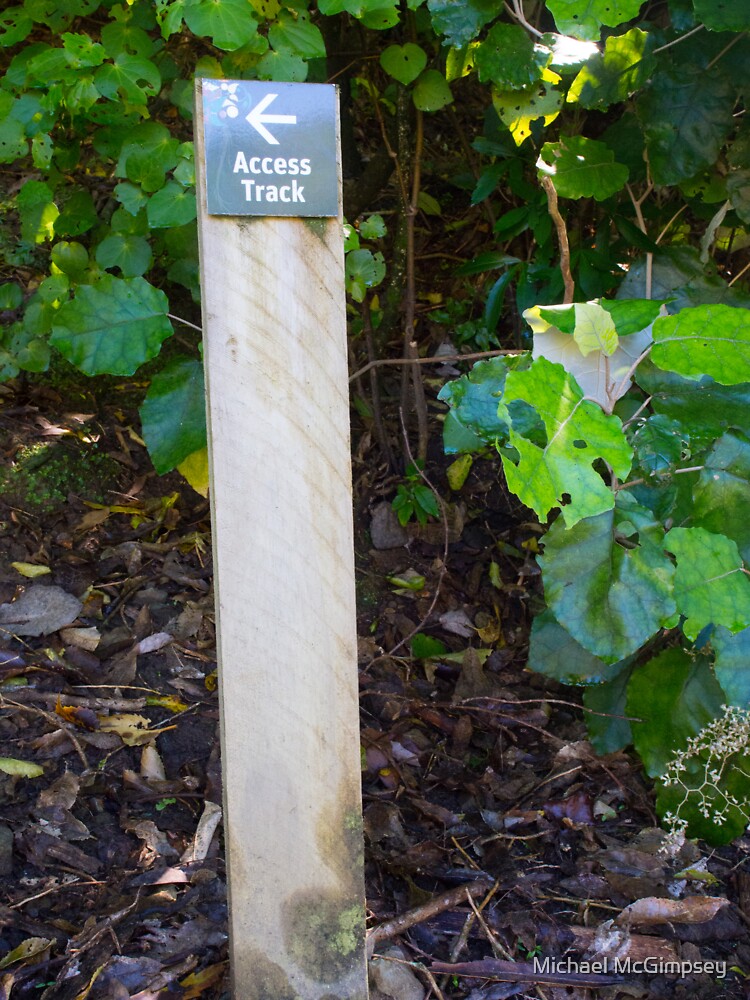 "Access Track Sign" Sticker for Sale by urbanfragments | Redbubble