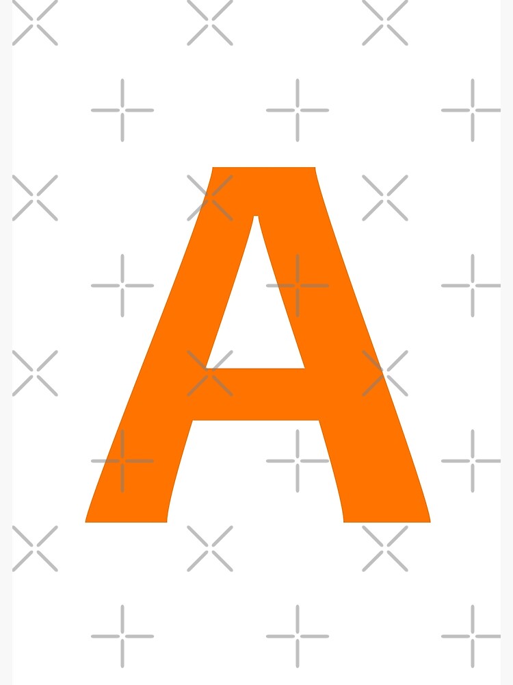 "Orange color Letter A" Poster for Sale by WECreations | Redbubble