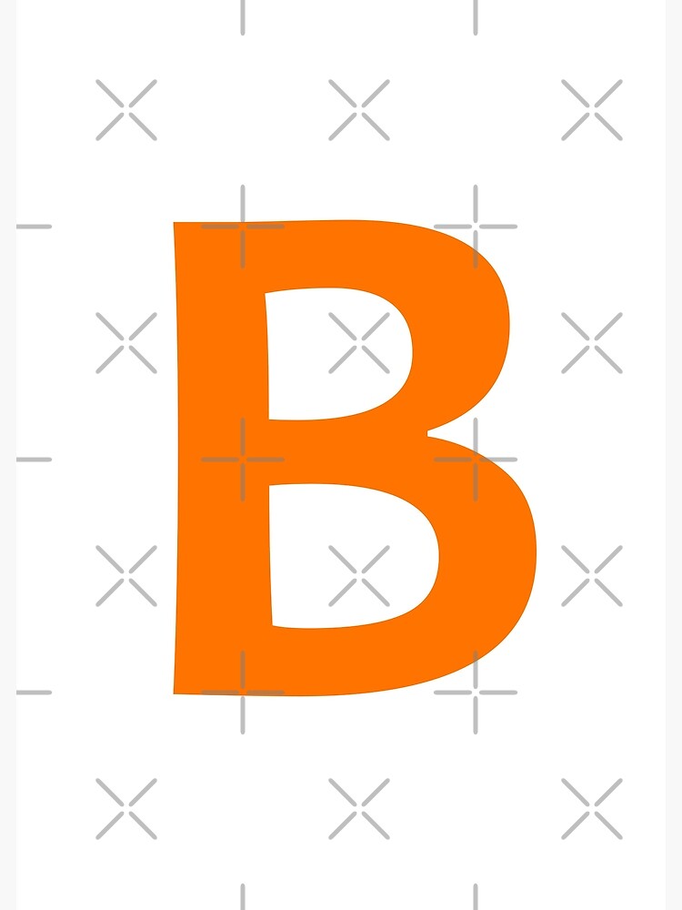"Orange color Letter B" Poster for Sale by WECreations | Redbubble