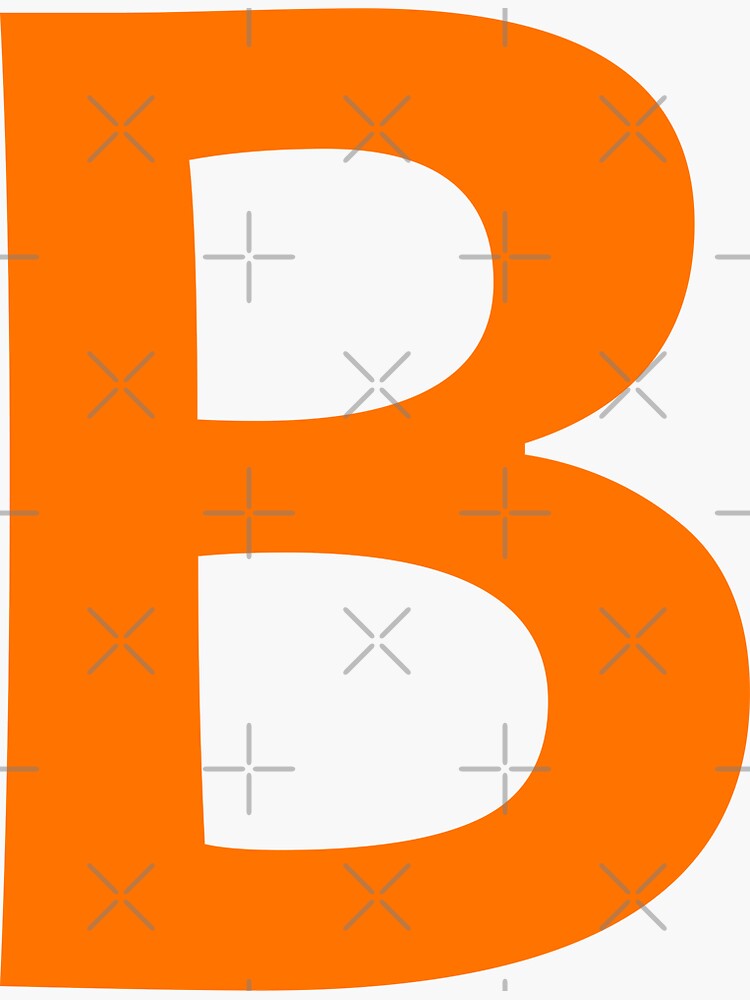 "Orange color Letter B" Sticker for Sale by WECreations | Redbubble