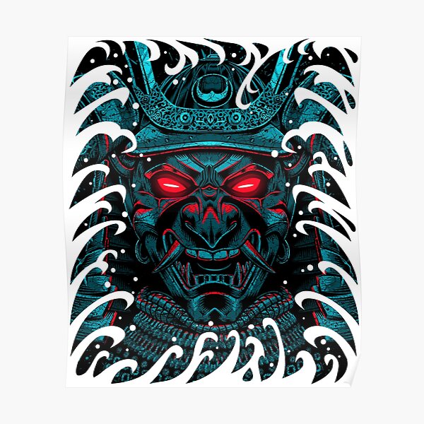 "Samurai warrior in the ocean tattoo" Poster for Sale by albertocubatas ...