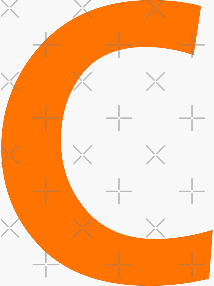 "Orange color Letter C" Sticker for Sale by WECreations | Redbubble