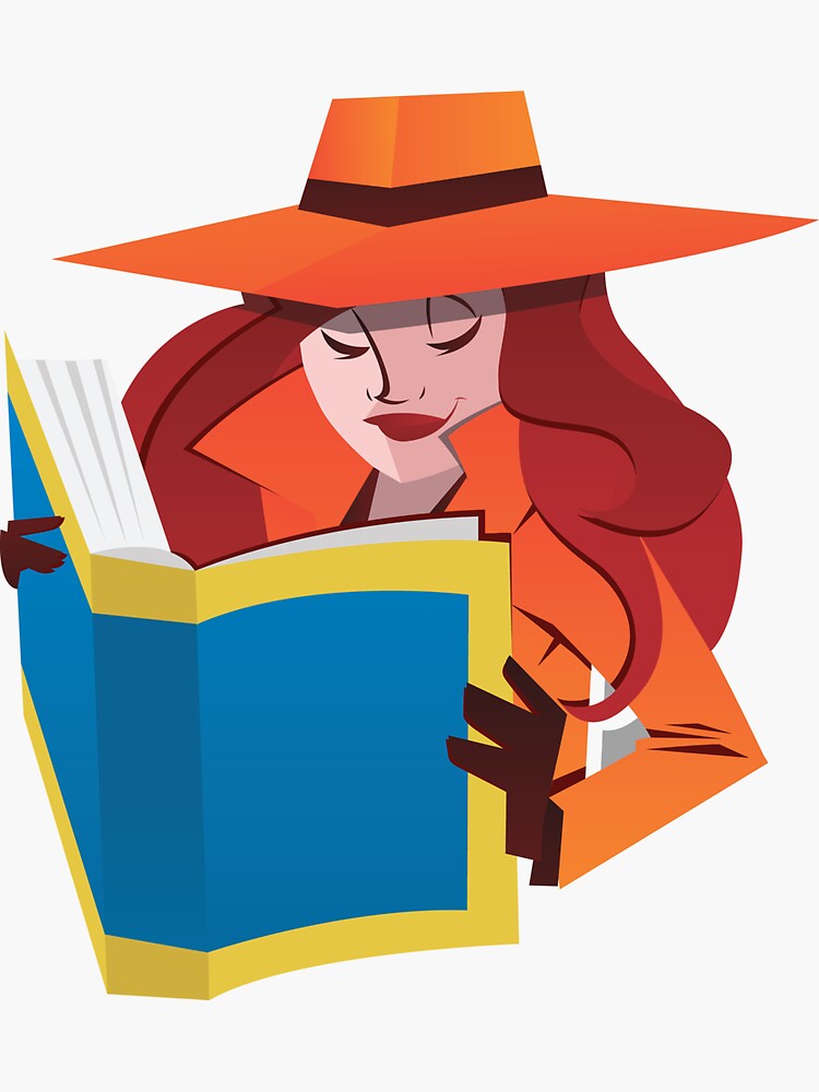 "Female Spy Reading T-shirt Design" Sticker for Sale by Floomart ...