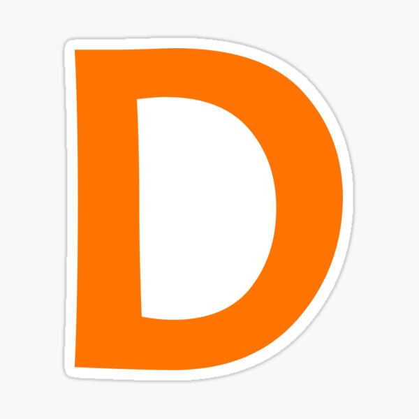 "Orange color Letter D" Sticker by WECreations | Redbubble