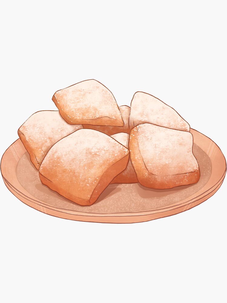 "Beignets" Sticker by kaitpaints | Redbubble