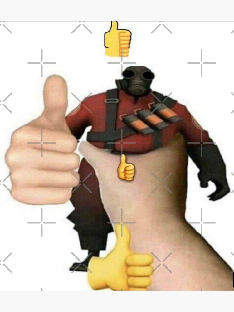 "Thumbs up Pyro" Sticker for Sale by floufybillo | Redbubble