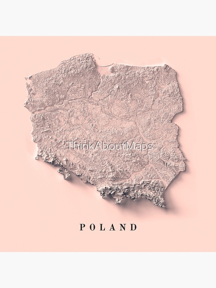 "Poland Relief Map 3D digitally-rendered" Art Print for Sale by ...