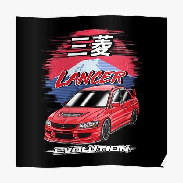 "Japanese Car Lancer Evolution" Poster for Sale by XCAMMX | Redbubble