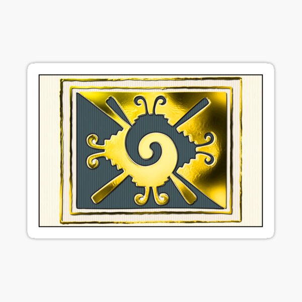 "Aztec Hunab Ku - Postcard" Sticker by kernowerno | Redbubble