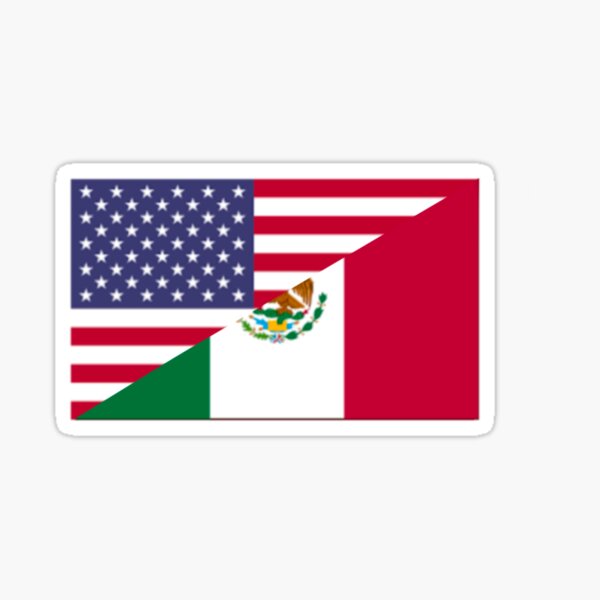 "Mexican American Flag Combo" Sticker for Sale by princesssomo21 ...