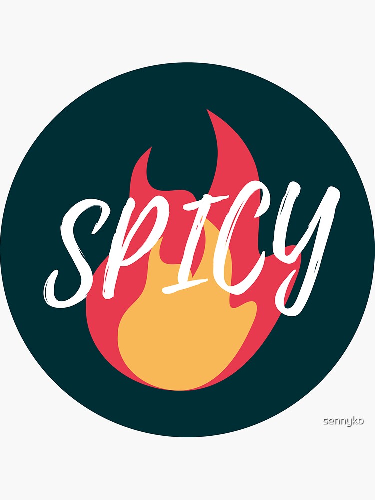 "Fire and spicy" Sticker for Sale by sennyko | Redbubble