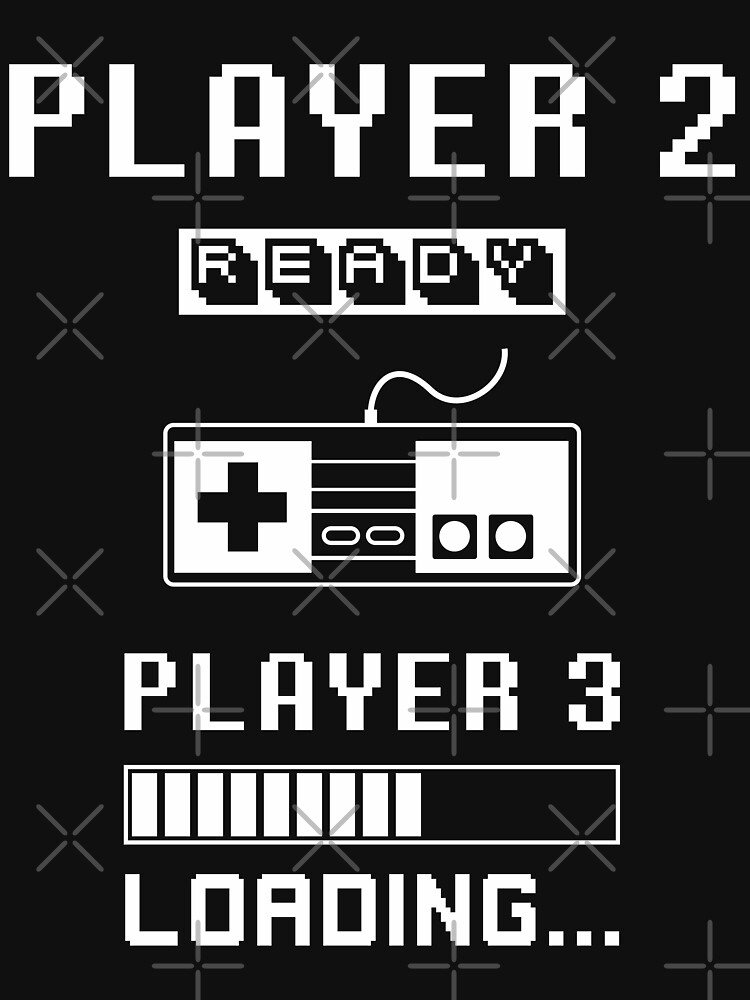 "2 and Player 1 ready player 3 loading new baby... pregnancy retro game ...