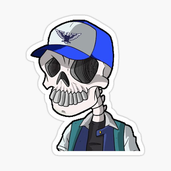 "Skull with bird logo" Sticker by saminour | Redbubble