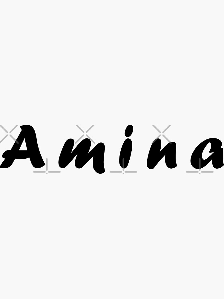 "Amina name" Sticker for Sale by gmstockstudio | Redbubble