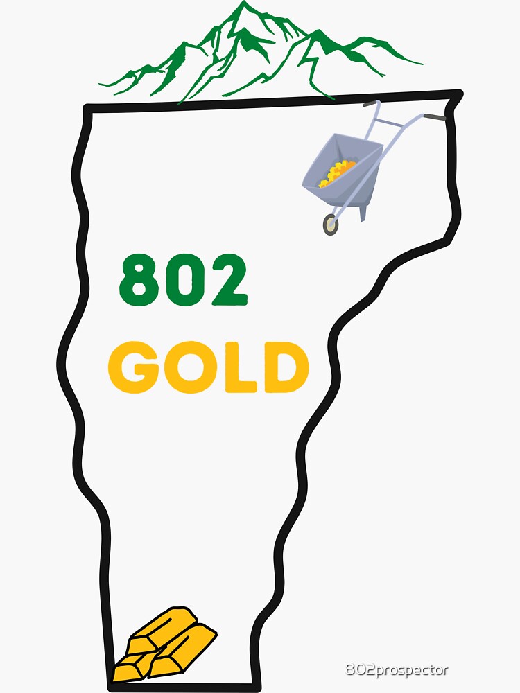"gold panning in the 802" Sticker for Sale by 802prospector | Redbubble